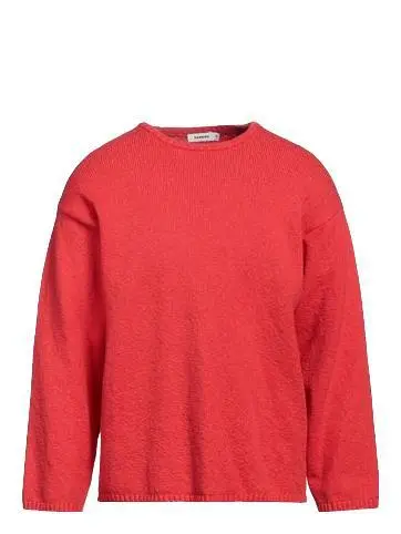 Sandro Solid Knit Crewneck - Red