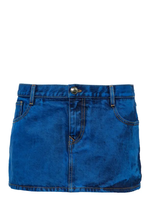 VIVIENNE WESTWOOD Low-rise Denim Miniskirt - Blue