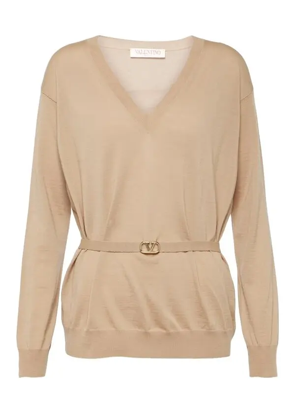 Valentino Garavani Vlogo Signature Virgin Wool Sweater - Pink