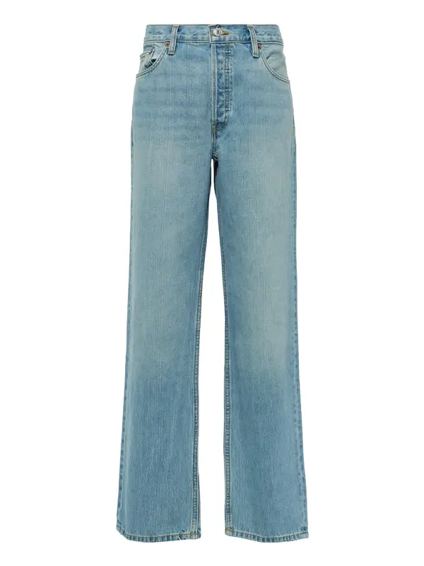 RE/DONE Mid-rise Straight Leg Jeans - Blue