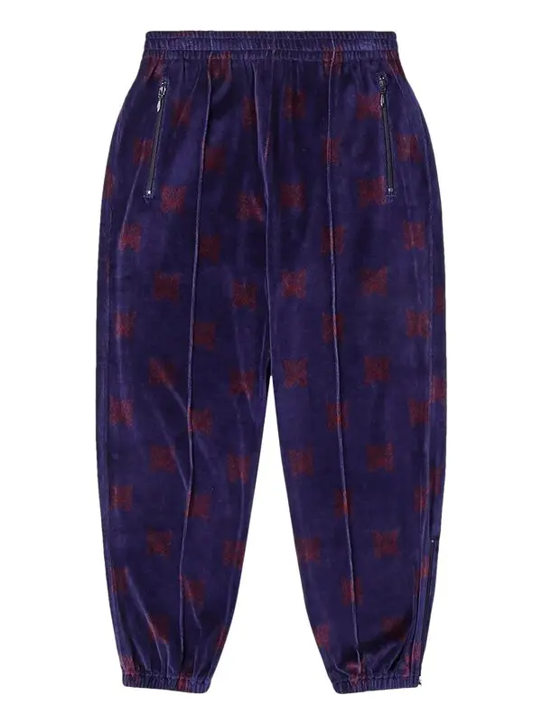 Needles Papillon Velour Zipped Track Pants - Purple