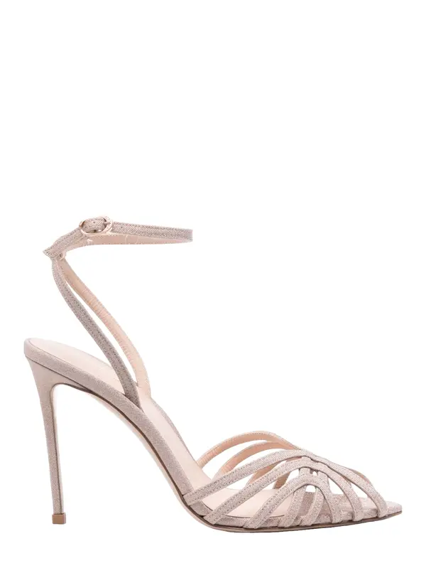 LE SILLA Embrace 110mm Leather Sandals - Neutrals