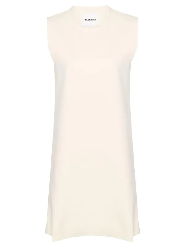 JIL SANDER Sleeveless Mini Dress - Neutrals