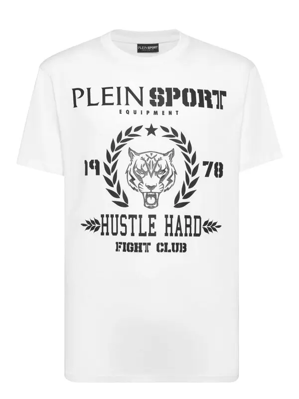 PLEIN SPORT Logo-print Cotton T-shirt - White