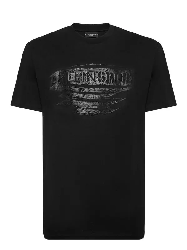 PLEIN SPORT Logo-print Cotton T-shirt - Black