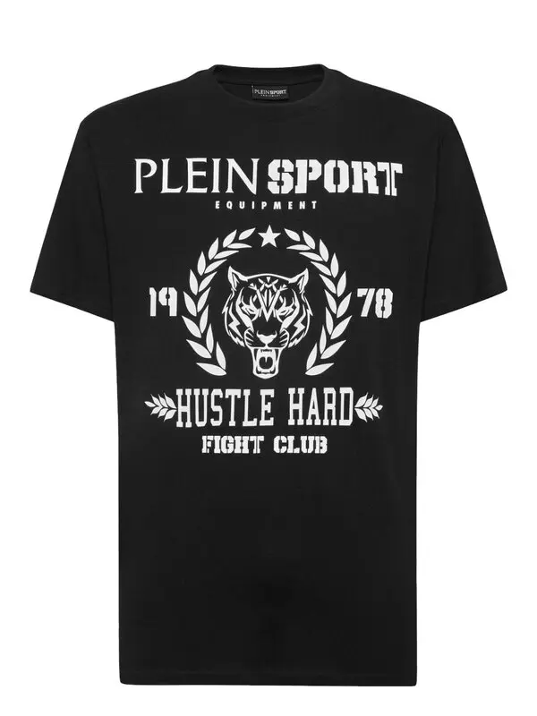 PLEIN SPORT Logo-print Cotton Polo Shirt - Black
