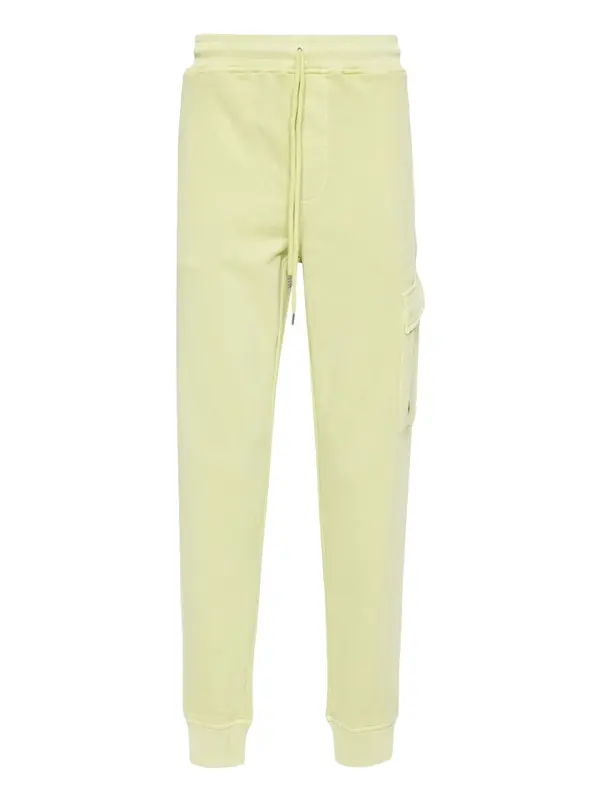 C.P. COMPANY Lens-detailed Cotton Track Pants - Green
