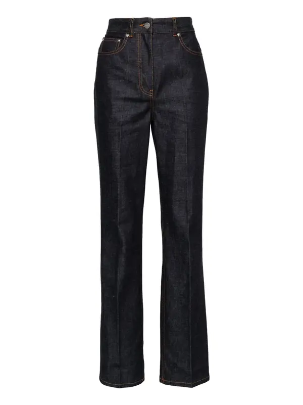 FERRAGAMO High-rise Wide-leg Jeans - Blue