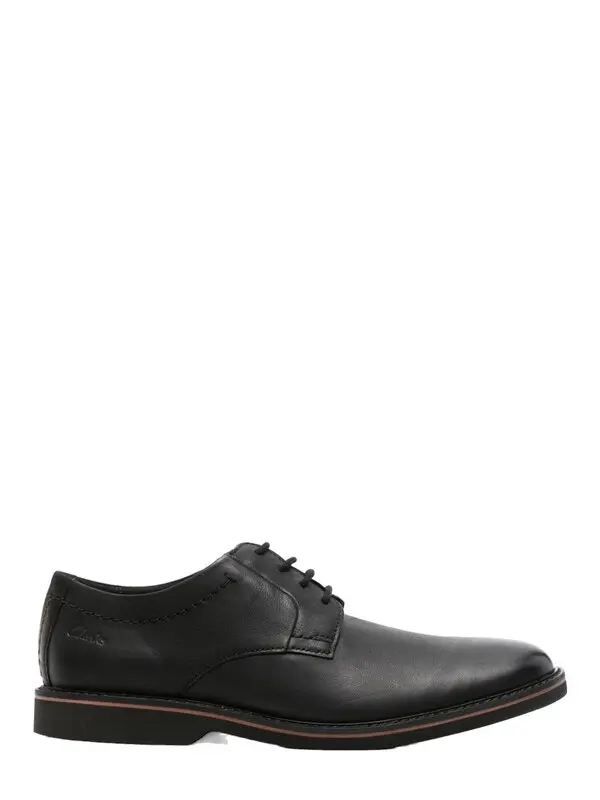 Clarks Atticus Lt Lace Leather Derby Shoes - Black