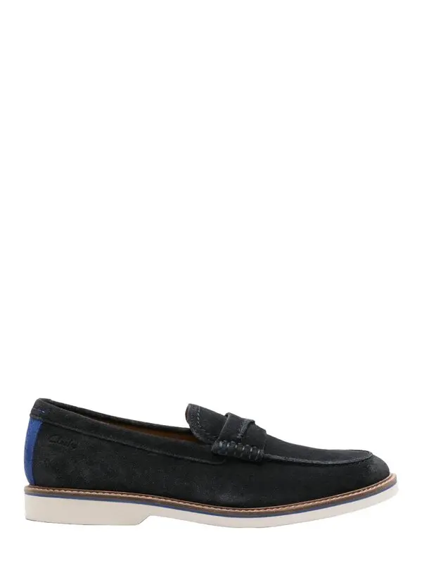 Clarks Atticus Ltslip Suede Loafers - Blue