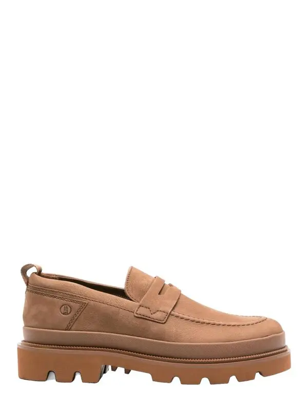 Clarks Badell Step Leather Loafers - Brown