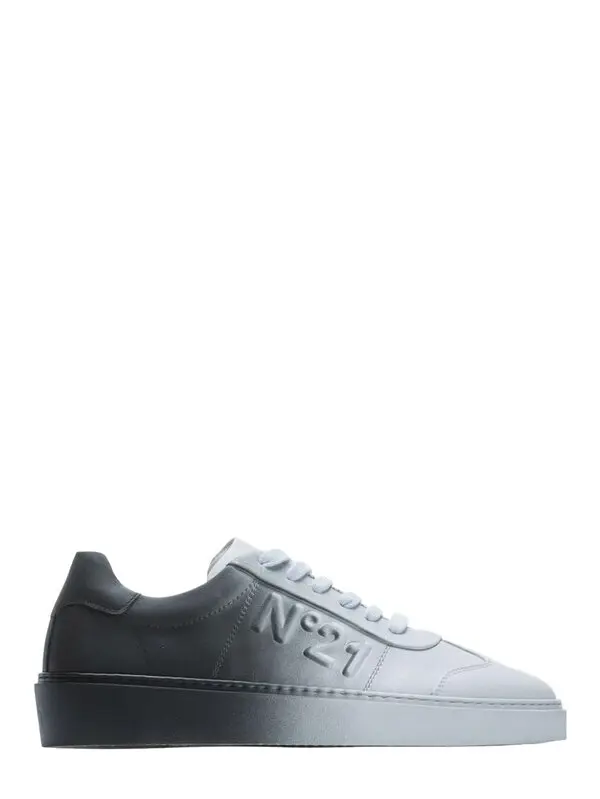 N°21 Gradient-effect Leather Sneakers - Black