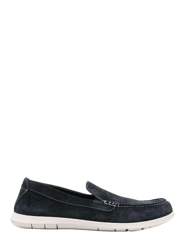 Clarks Flexway Step Suede Loafers - Blue