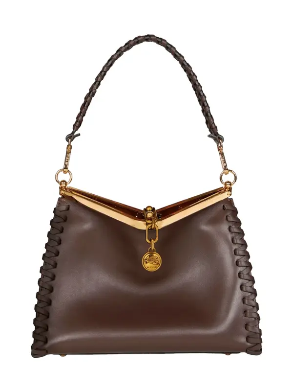 Etro Vela Leather Shoulder Bag - Brown