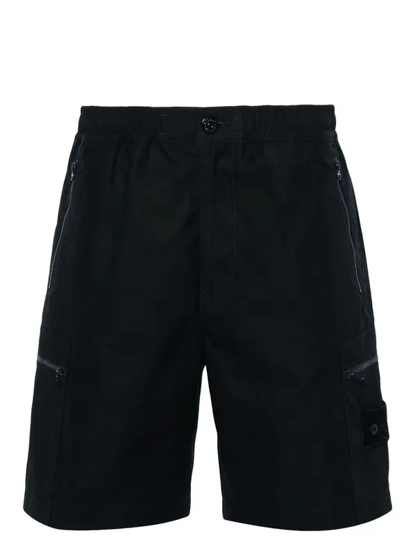 Stone Island Compass-motif Shorts - Blue