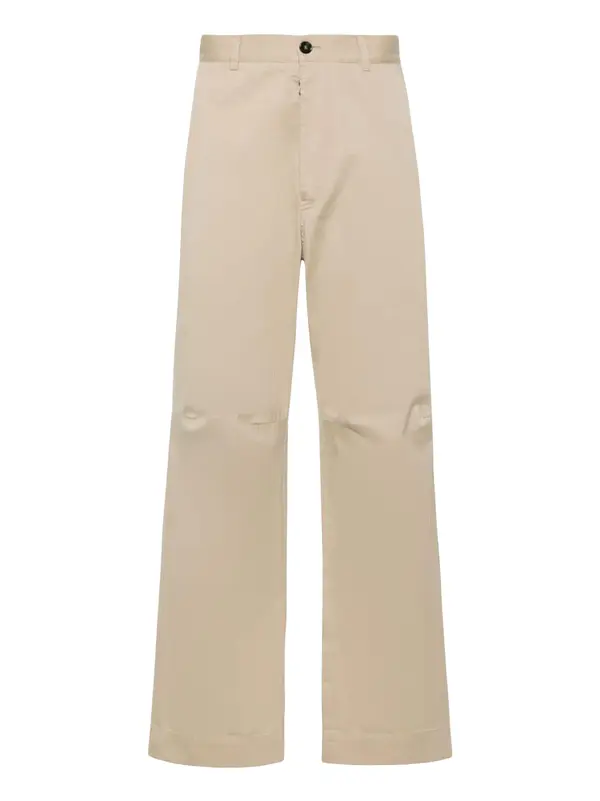 MAISON MARGIELA Wide-leg Twill Chino Trousers - Neutrals
