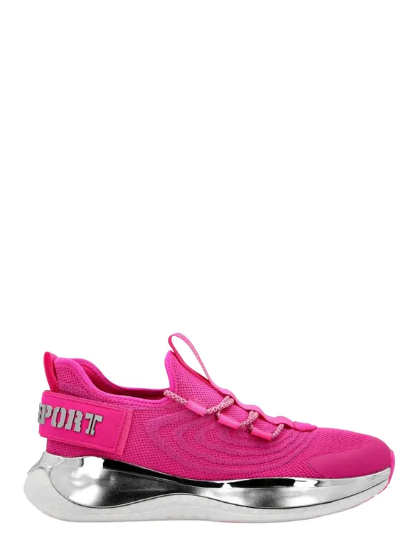 PLEIN SPORT Runnr Logo-plaque Knitted Sneakers - Pink
