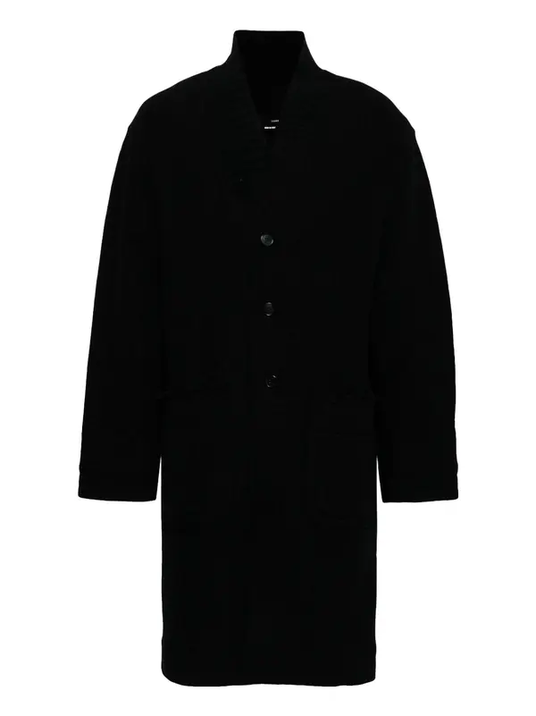 Isabel Benenato Single-breasted Coat - Black
