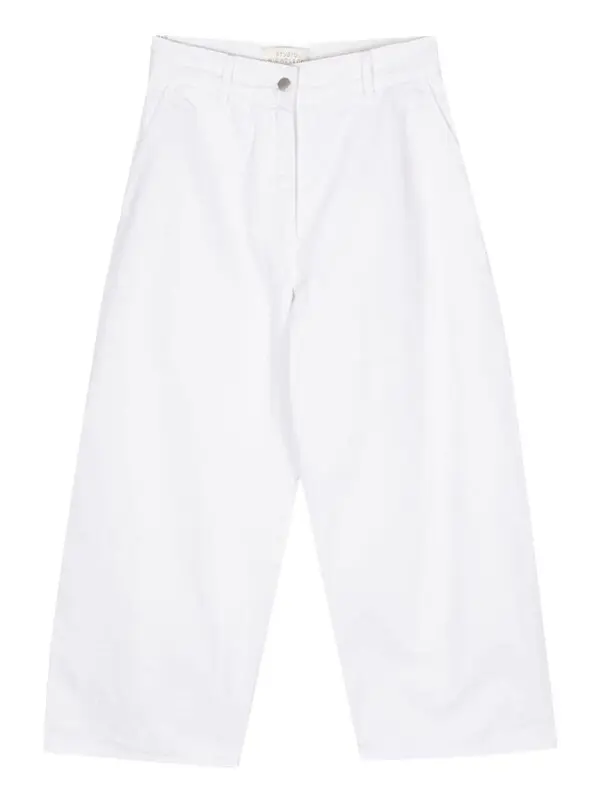 Studio Nicholson Chalco Mid-rise Wide-leg Jeans - White
