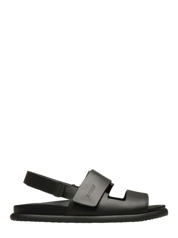 Bally Logo-debossed Leather Sandals - Black