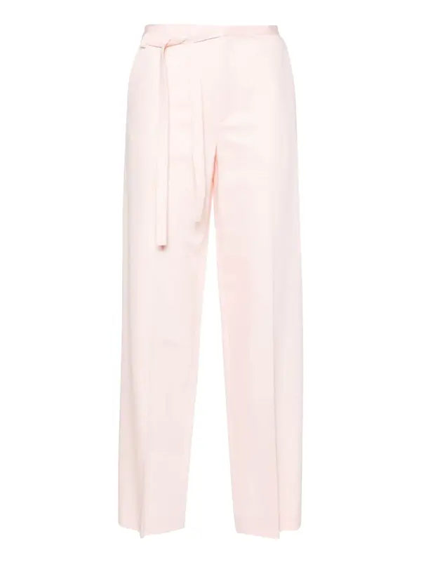 Kenzo Belted Straight-leg Trousers - Pink