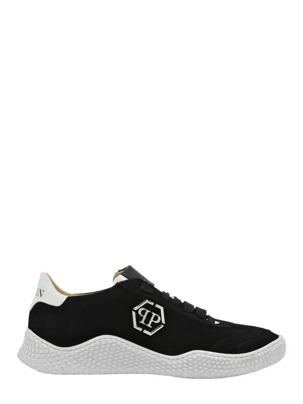 Philipp Plein Logo-plaque Suede Sneakers - Black