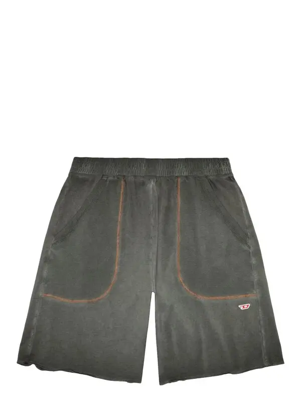 DIESEL® Faded-effect Cotton-jersey Shorts - Grey