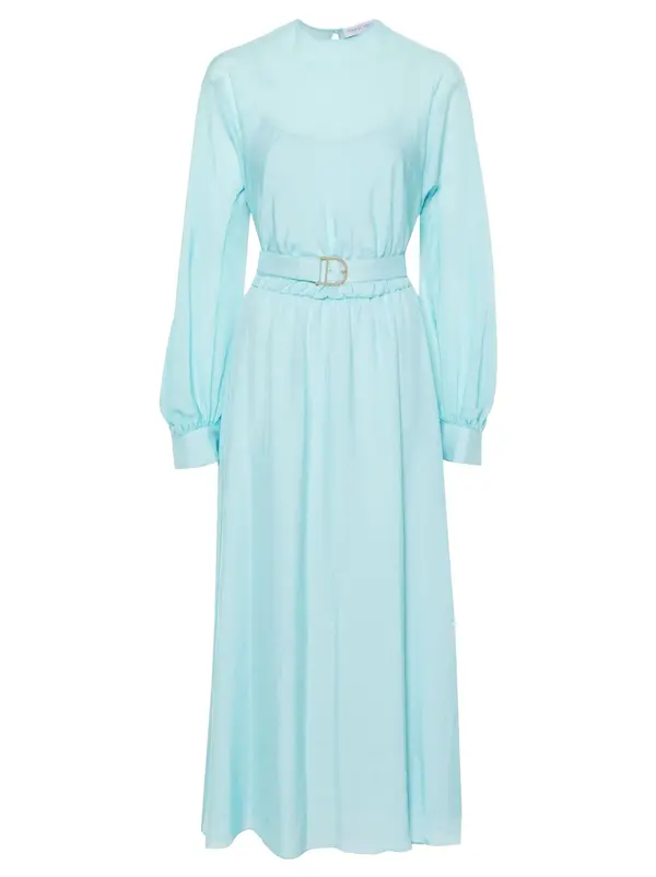 Raquel Diniz Marta Chiffon Midi Dress - Blue
