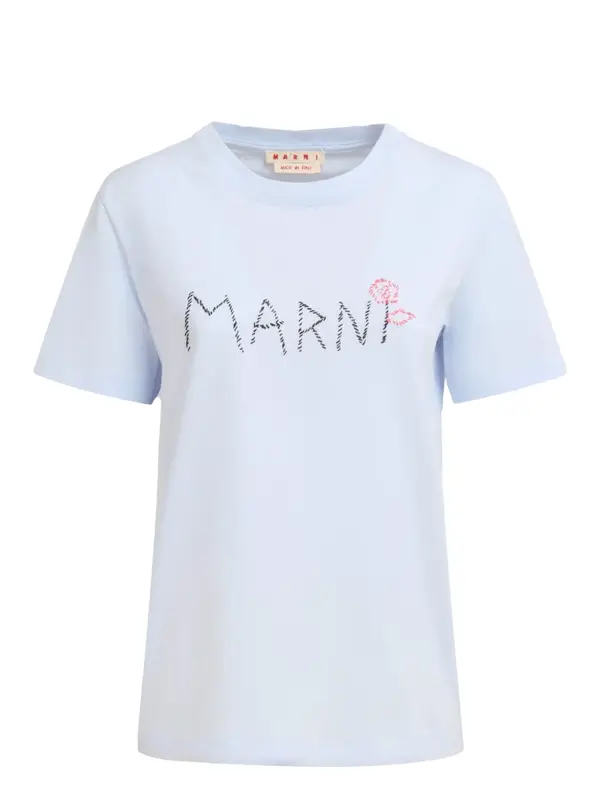 Marni Cotton Logo T-shirt - Blue