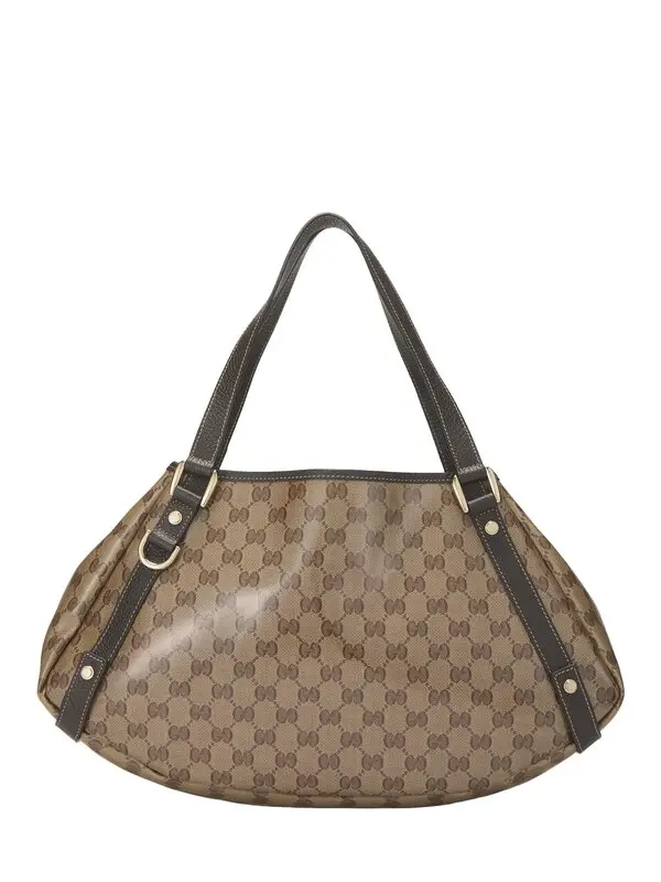 Gucci Original Gg Crystal Canvas Abbey Tote Bag - Brown
