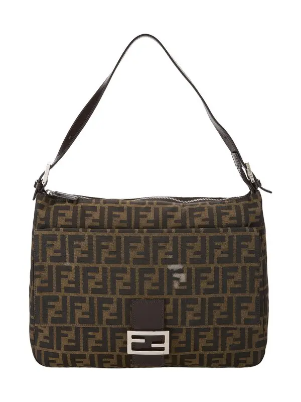 Fendi Zucca Canvas Shoulder Bag - Brown