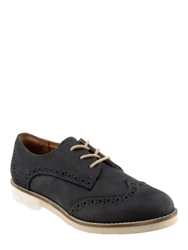 Softwalk Willet Wingtip Derby - Navy Nubuck