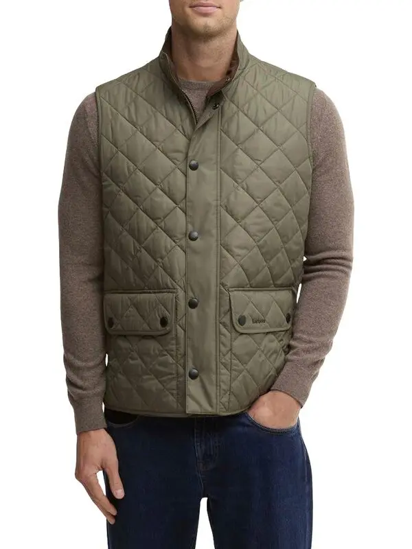 Barbour Lowerdale Diamond Quilted Vest - Dusty Olive