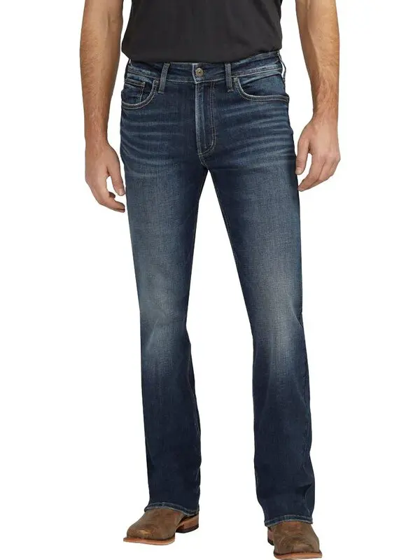 SILVER JEANS CO. Zac Relaxed Fit Straight Leg Jeans - Indigo