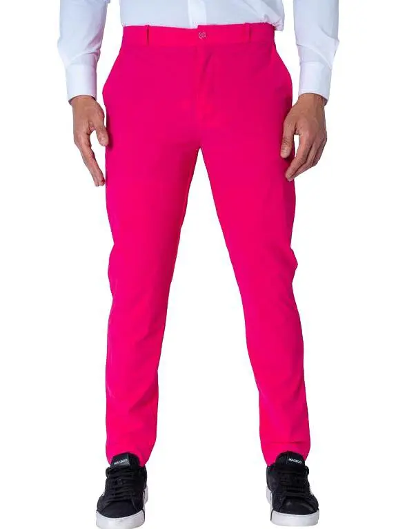 MACEOO Slim Fit Trousers - Pink