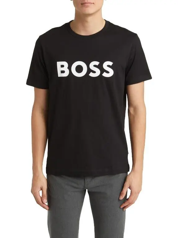 BOSS Tiburt Logo Graphic T-shirt - Black
