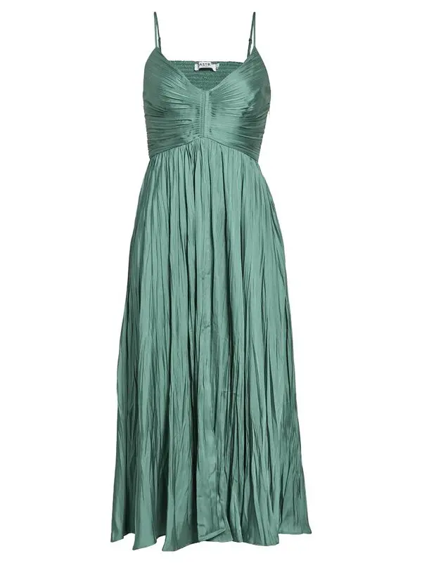 Astr The Label Maeve Midi Dress - Dark Sage