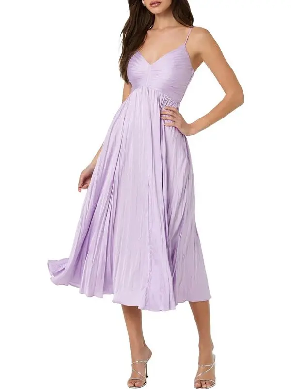 Astr The Label Maeve Midi Dress - Lilac