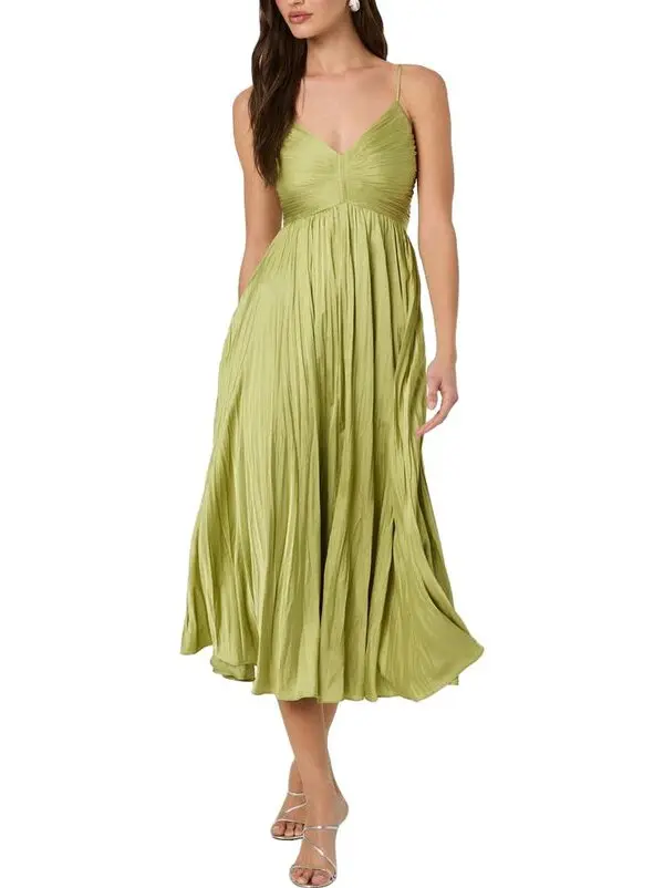 Astr The Label Maeve Midi Dress - Lime