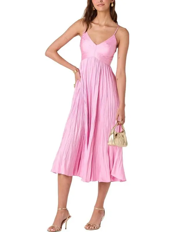 Astr The Label Maeve Midi Dress - Pink