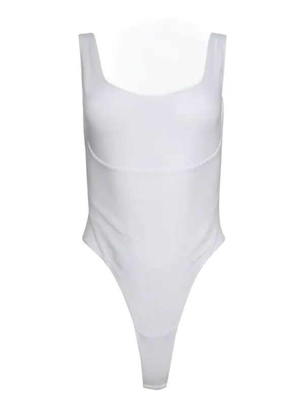None Cut-out Bodysuit - White