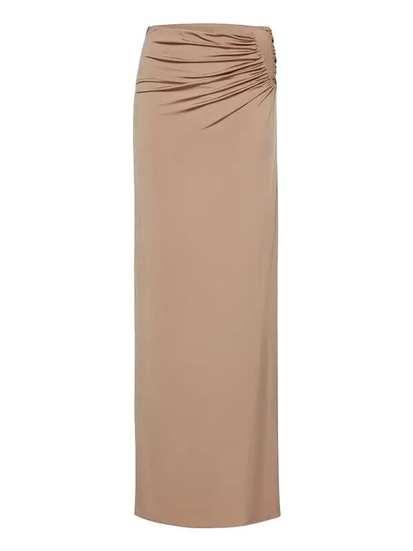 Magda Butrym Maxi Skirt With Cut-out Detail - Beige