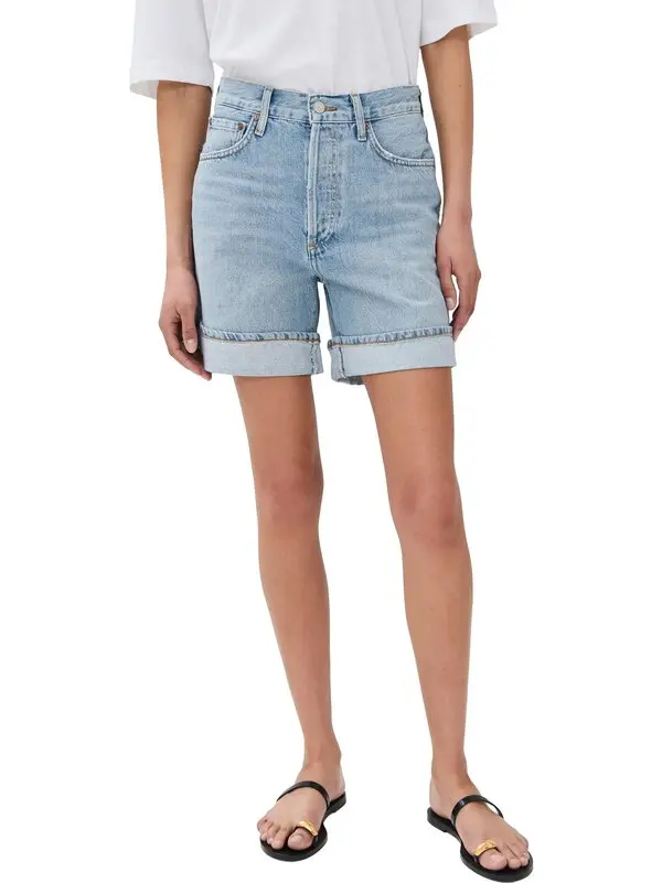 AGOLDE Dame High-rise Baggy Denim Shorts - Tension