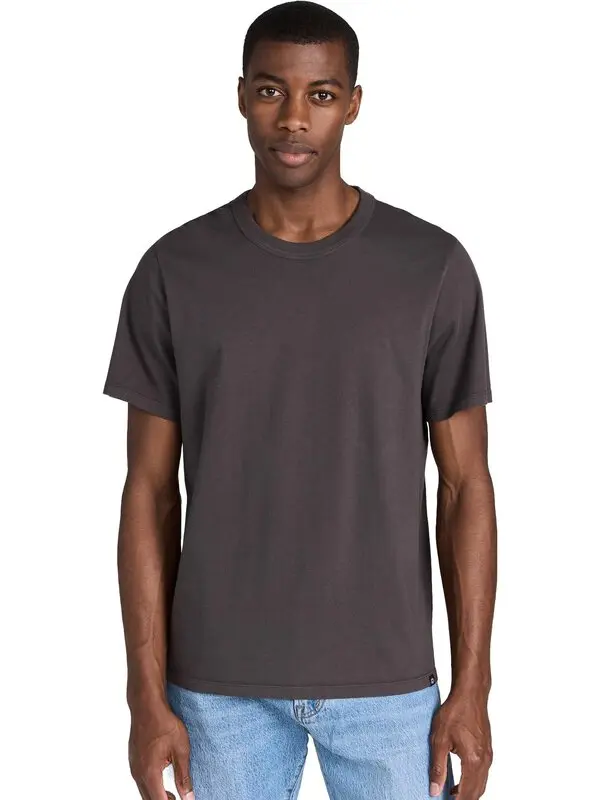 Madewell Garment-dyed Allday Crewneck Tee - Black Coal