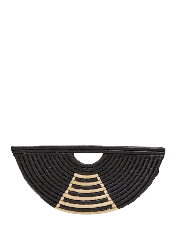 EILAF Large Raffia Top-handle Bag - Black