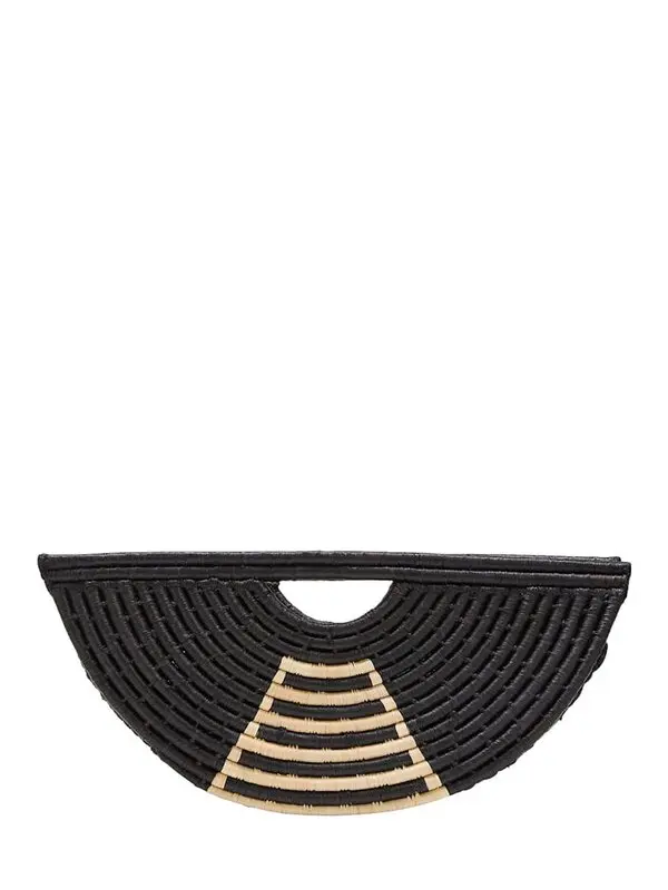 EILAF Large Raffia Top-handle Bag - Black