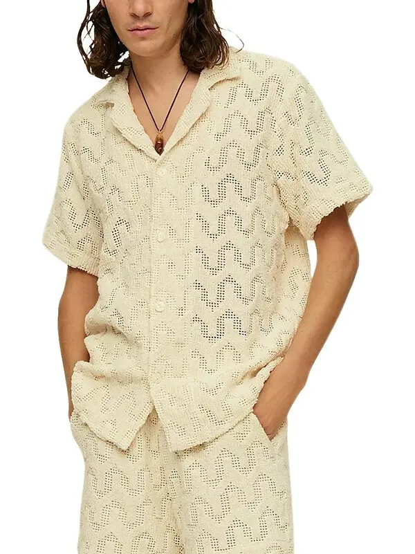 Oas Relaxed Fit Altascuba Crochet Shirt - Off White