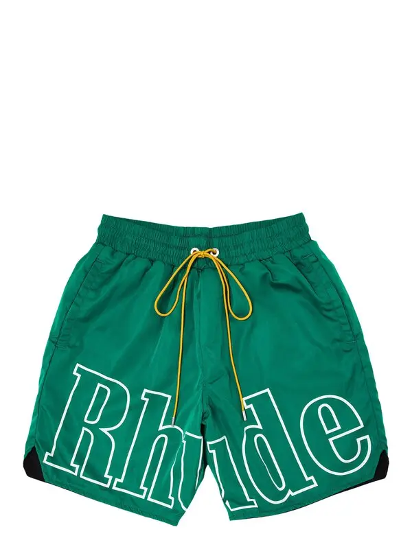 Rhude Logo Track Short - Green