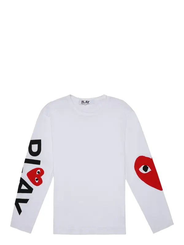 Play Comme Des Garcon Logo Long-sleeve Shirt - White