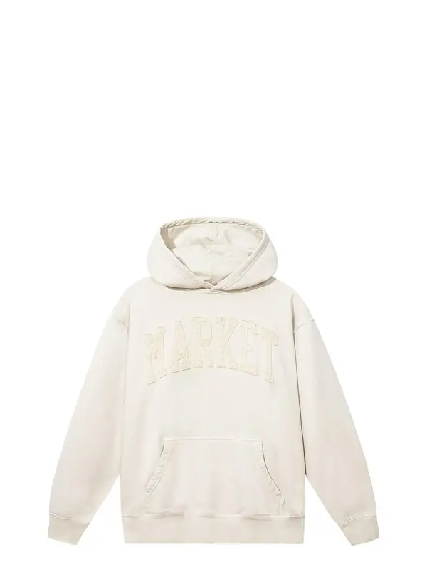 MARKET Vintage Wash Arc Hooded Sweatshirt - Cream